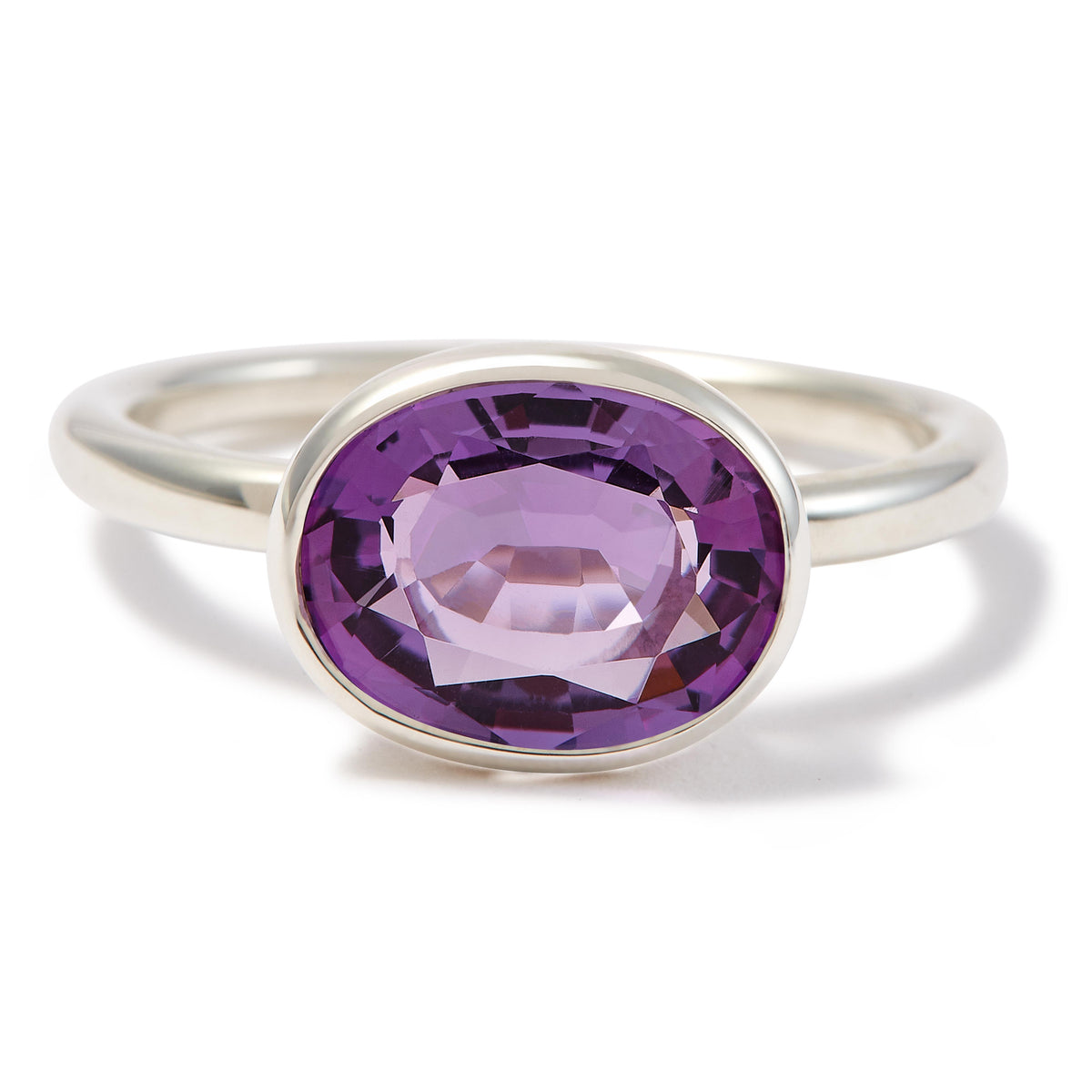 The Eva (Oval Cut Amethyst in Solid Sterling Silver) | Lisa Eldridge